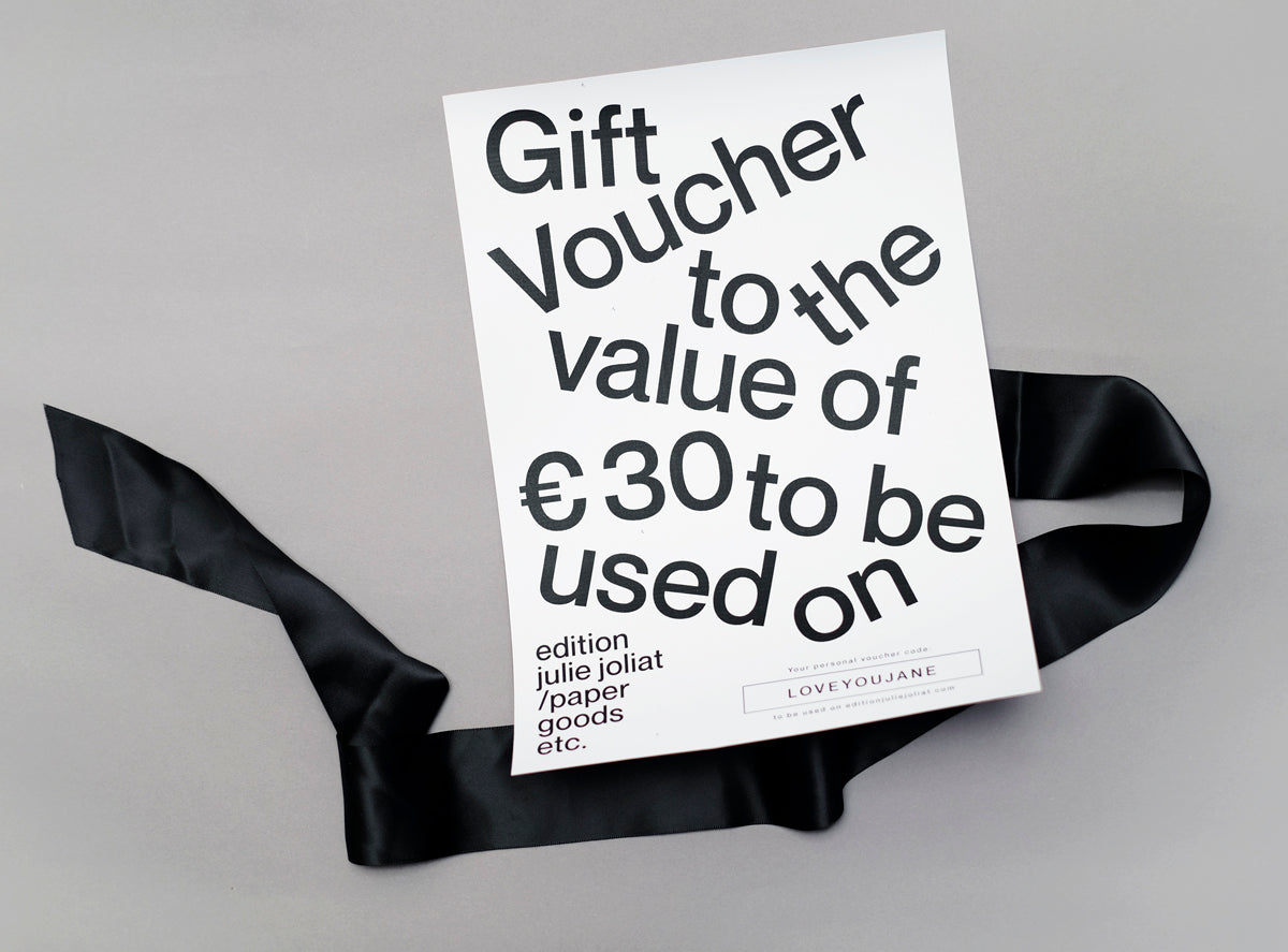 Personalised Gift Voucher: Sustainable Gifts | Edition Julie Joliat
